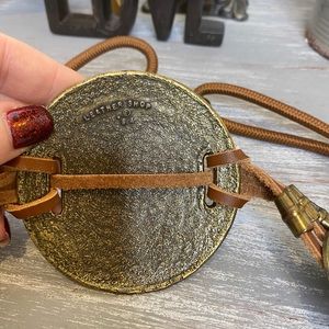 Vintage | Accessories | Vintage 9s Rope Belt Aztec Emblems Real Leather ...